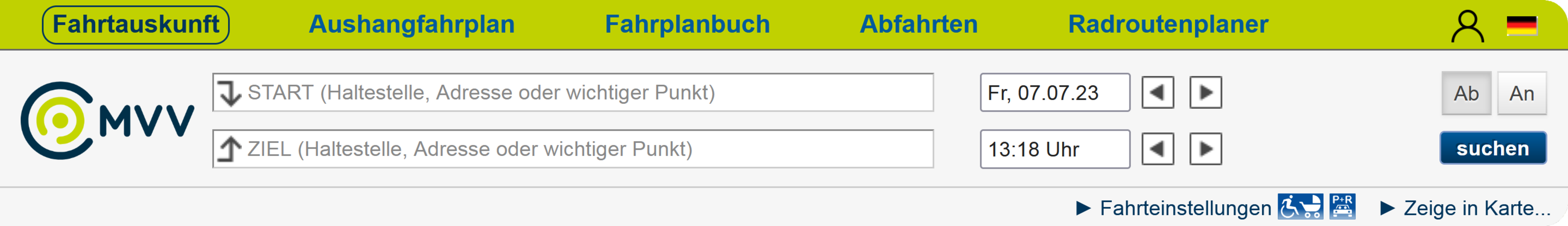 Fahrplanauskunft | MVV
